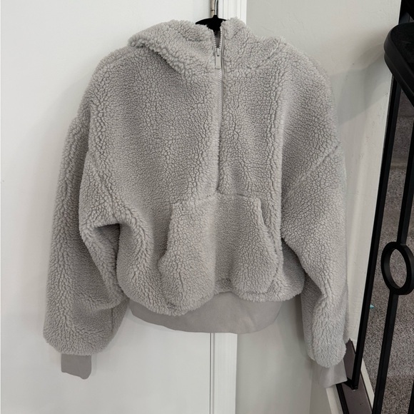 ALO Yoga | Jackets & Coats | Alo Yoga Gray Teddy Jacket | Poshmark